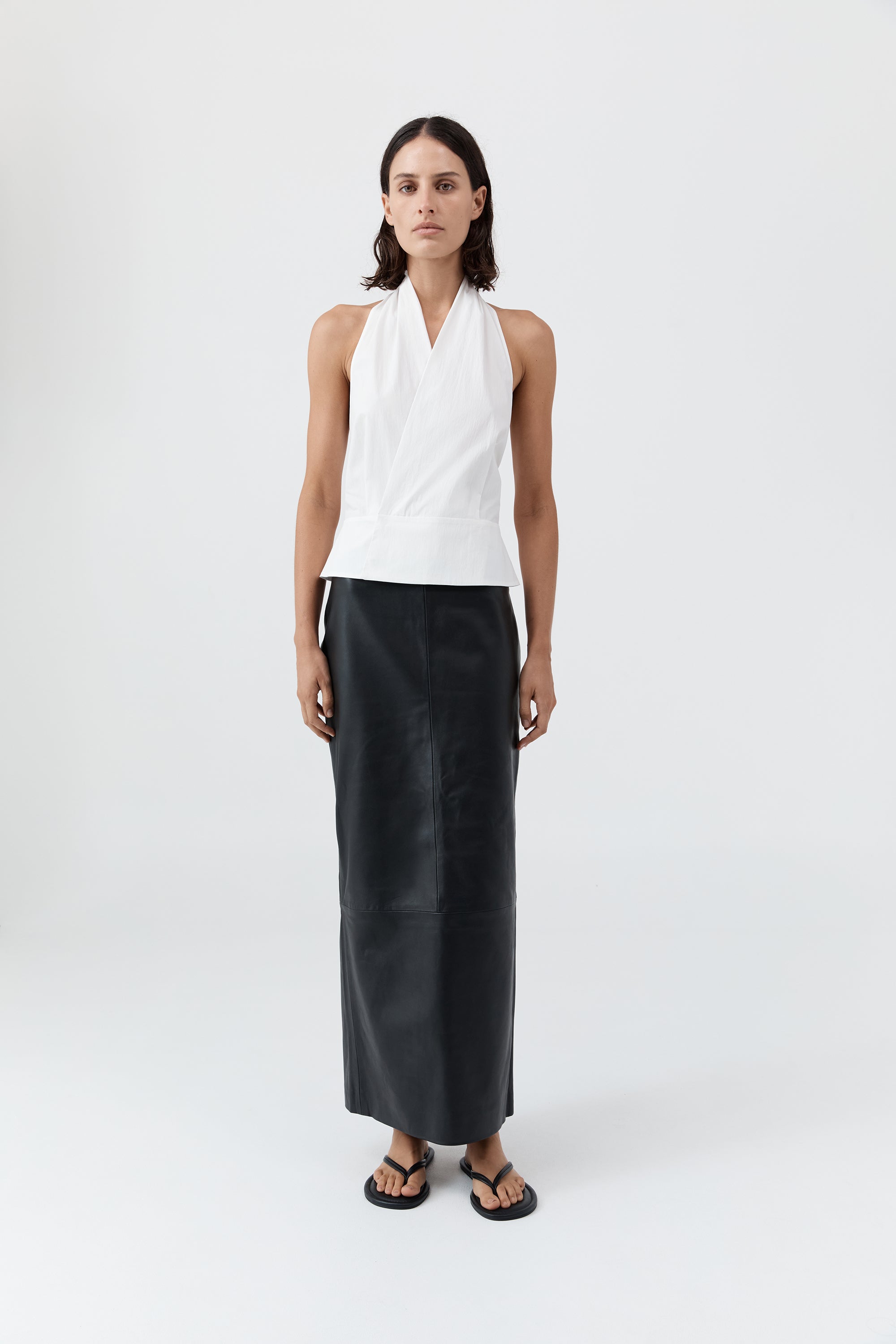 St. Agni | Halter Wrap Top - White