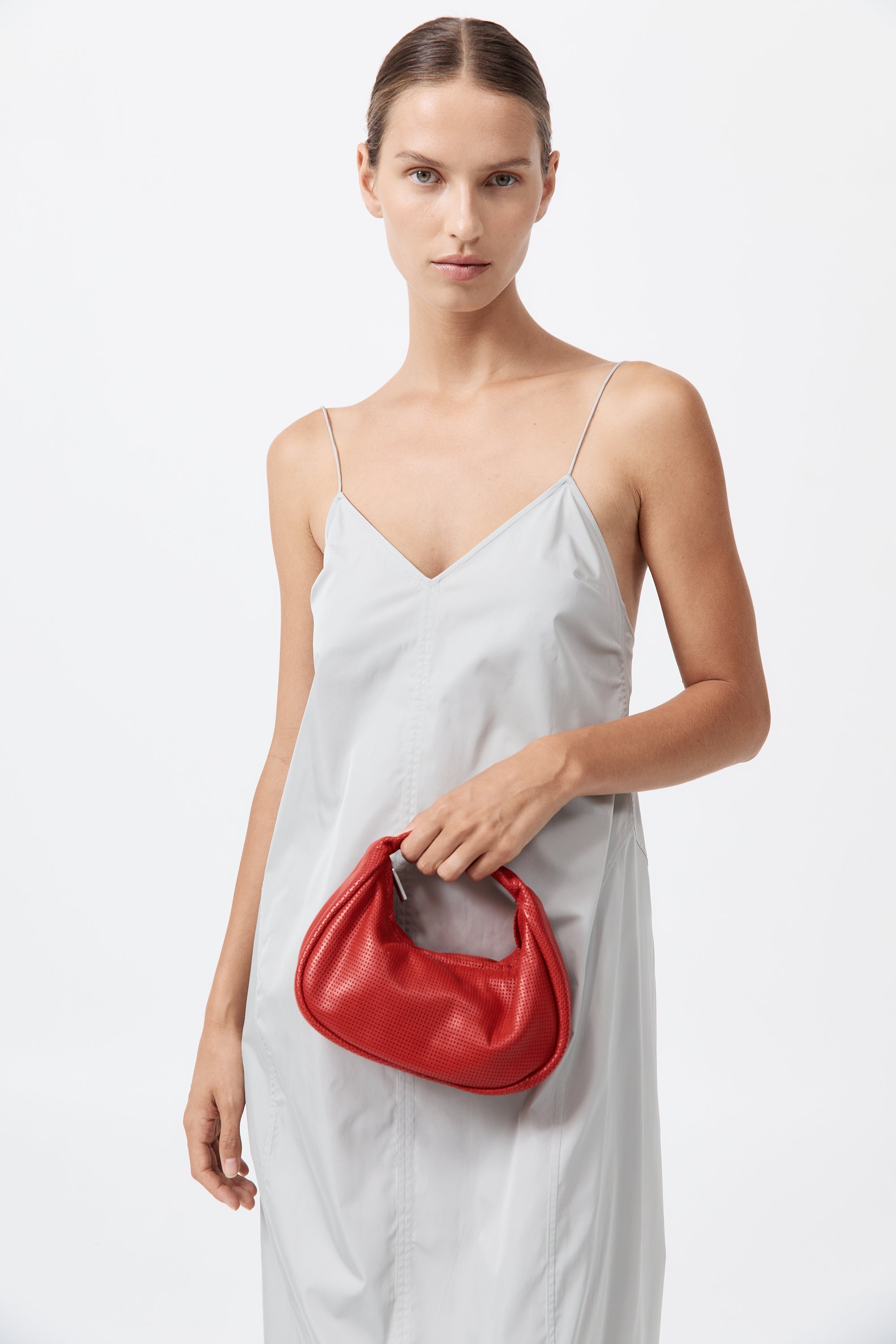 St. Agni | Perforated Mini Bon Bon Bag - Rosso